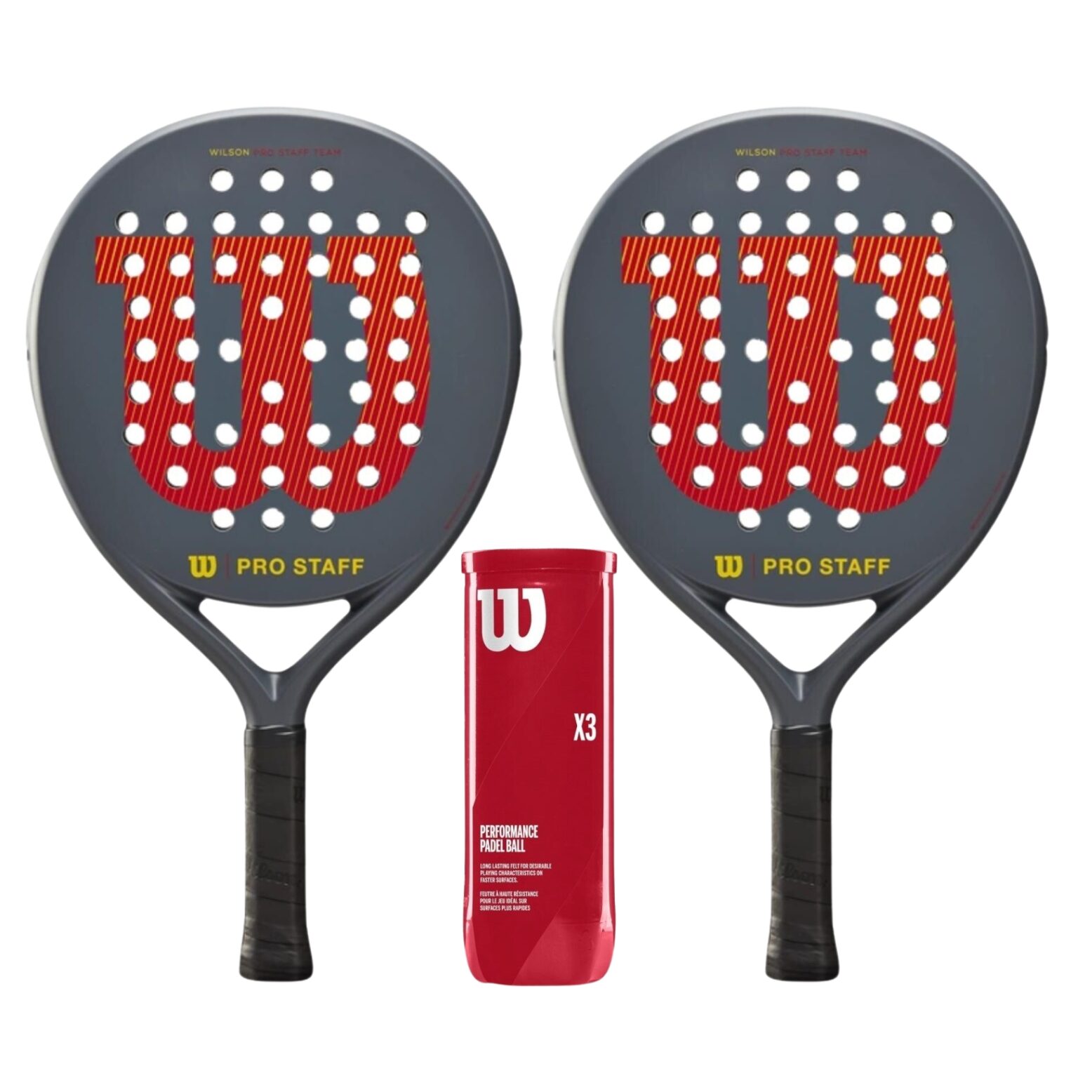 Wilson Padel Pakketilbud | To padel bat + bolde → Køb!