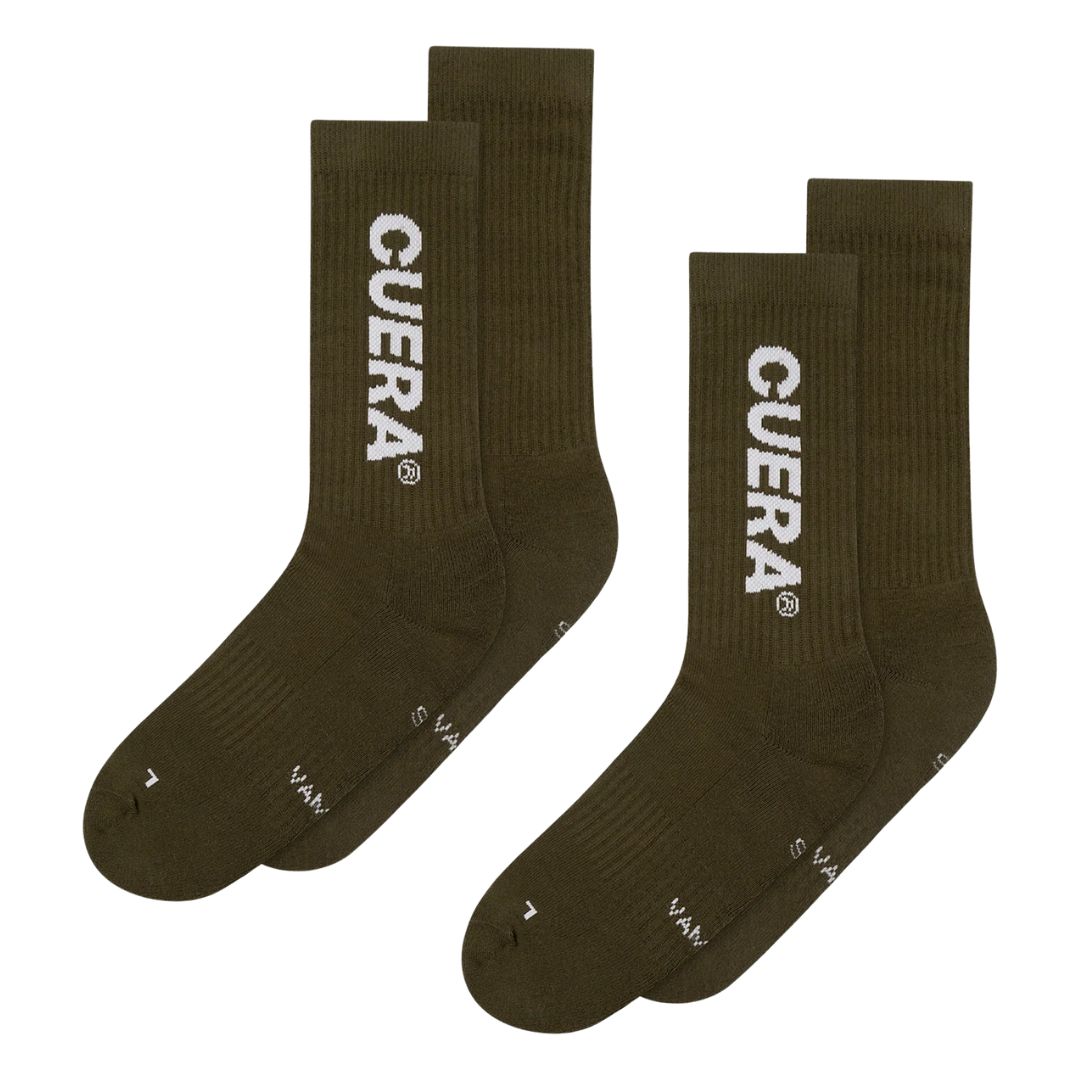 Cuera Padel Socks 2-Pack Army/White | Strømper → Køb nu